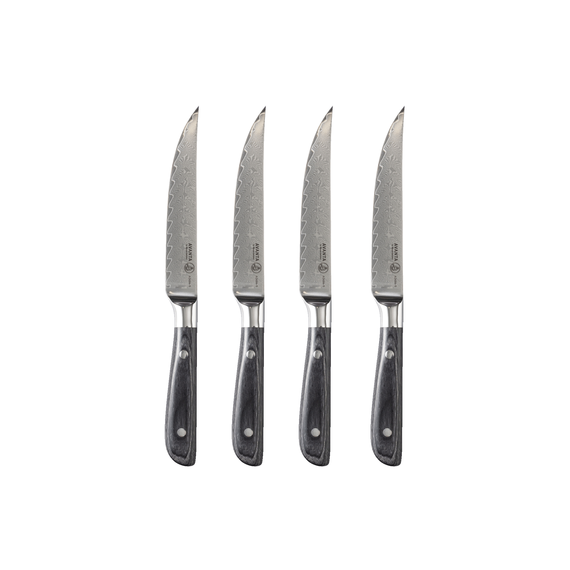 Avanta Damascus Fine Edge Steak Knife Set - 4 Piece – Good Kinsmen